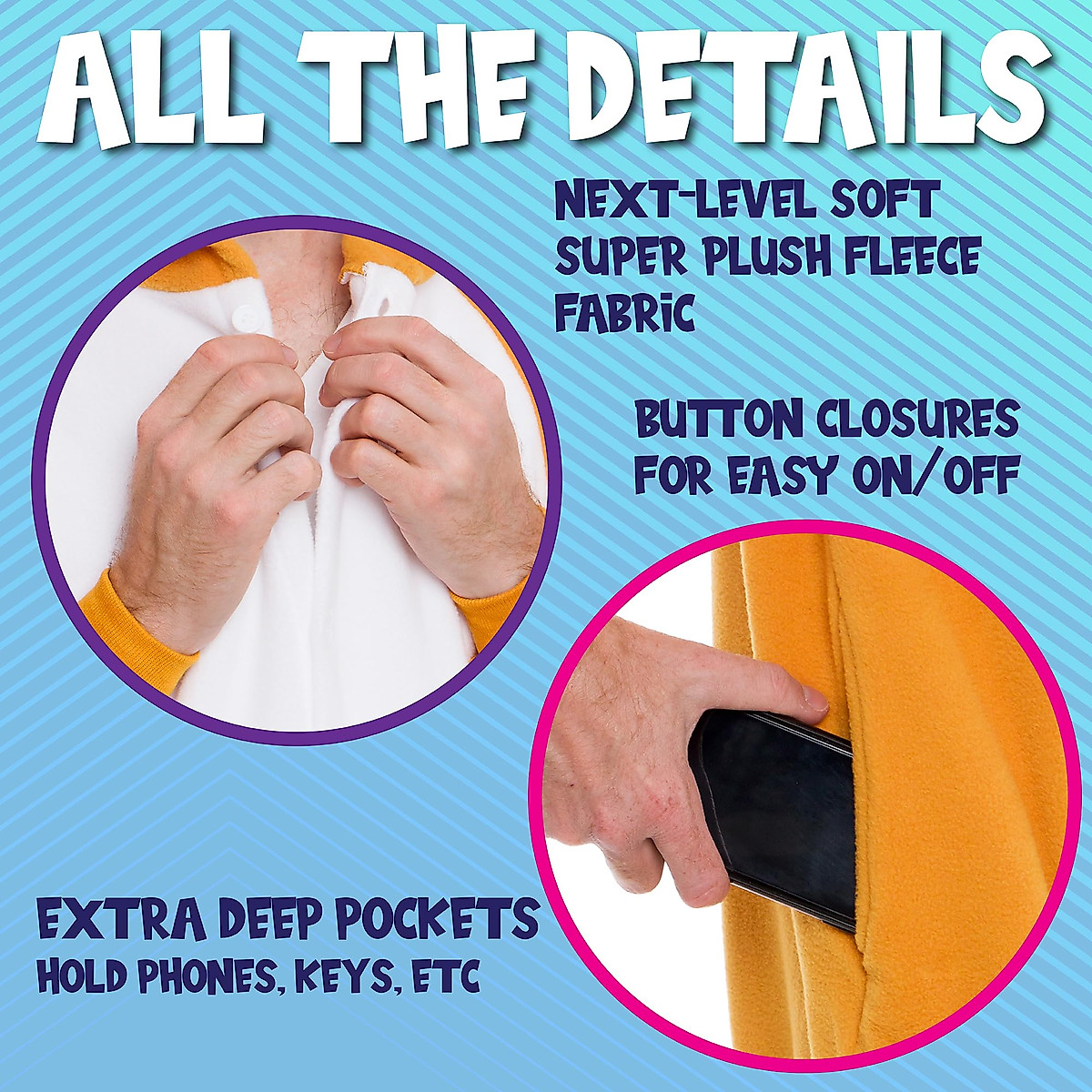 Funziez! Adult Onesie Halloween Costume - Animal and Sea Creature - Plush One Piece Cosplay Suit for Adults, Men and Women