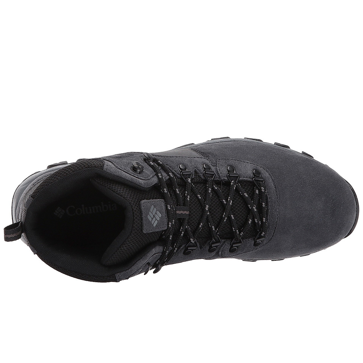 Columbia Men's Newton Ridge Plus II Suede Waterproof Boot, Breathable with High-Traction Grip, shark/black,11