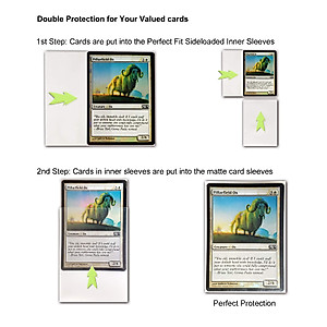 Zoopin- 400PCS Side -Loading Perfect Size Inner Soft Sleeve (4 Pack ,100pcs/PACK),Clear,64x89mm …