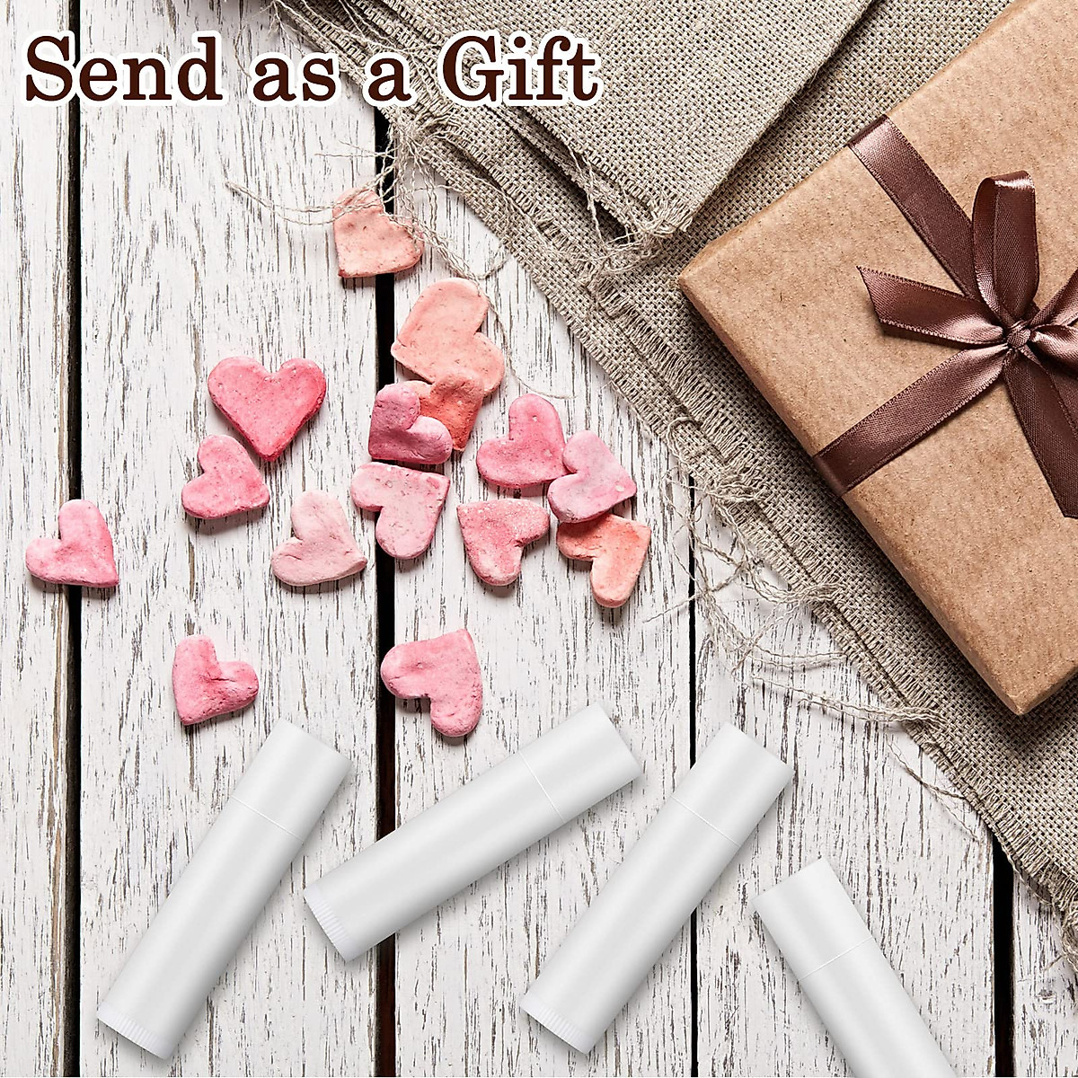 50 Pieces Lip Balm Bulk Moisturizing Lip Balm Original Lip Cream Stocking Stuffers Add Your Own Labels for Men Women Children Parties Gifts Baskets Business Branding Traveling (Jasmine)