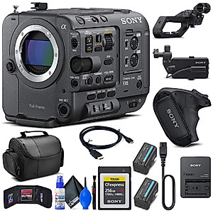 Sony FX6 Full-Frame Cinema Camera (Body Only) (ILME-FX6V) + Sony 256GB Cfexpress Card + BP-U35 Battery + Pro Case + Deluxe Cleaning Set + HDMI Cable + Memory Card Wallet + More (Renewed)