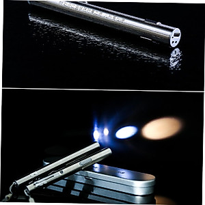 BUGUUYO Medical Pen Light LED Flashlight Pocket Flashlight Camping Flashlight Handheld Flashlight Waterproof Flashlight USB Charging Flashlight LED Pen Light Hiking Flashlight Silver