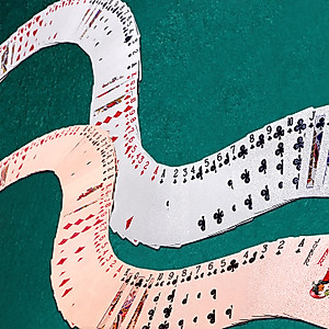 Zayvor 2 Decks Playing Cards Foil Poker Cards Deck of Cards 24K Gold Diamond Foil Poker Cards Waterproof Plastic Cards with Gift Box,Game Tools for Family Game Party- Cool Silver and Rose Gold