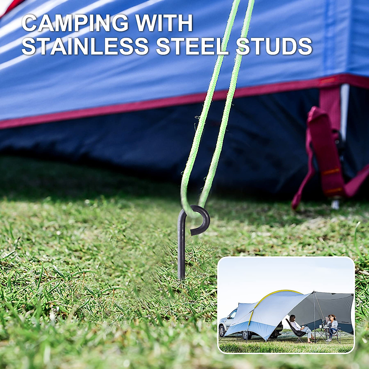 Camping Tripod Campfire Stand portable campfire,Over Fire Camp Grill with Carrying Bag for Outdoor Open Flame Cooking
