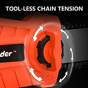 MAXLANDER Electric Chain Saw, 9 Amp Corded Chainsaw, 15m/s with 14 Inch Chain and Bar, Light Weight Multi Angle Fast Cut Powerful High Efficiency