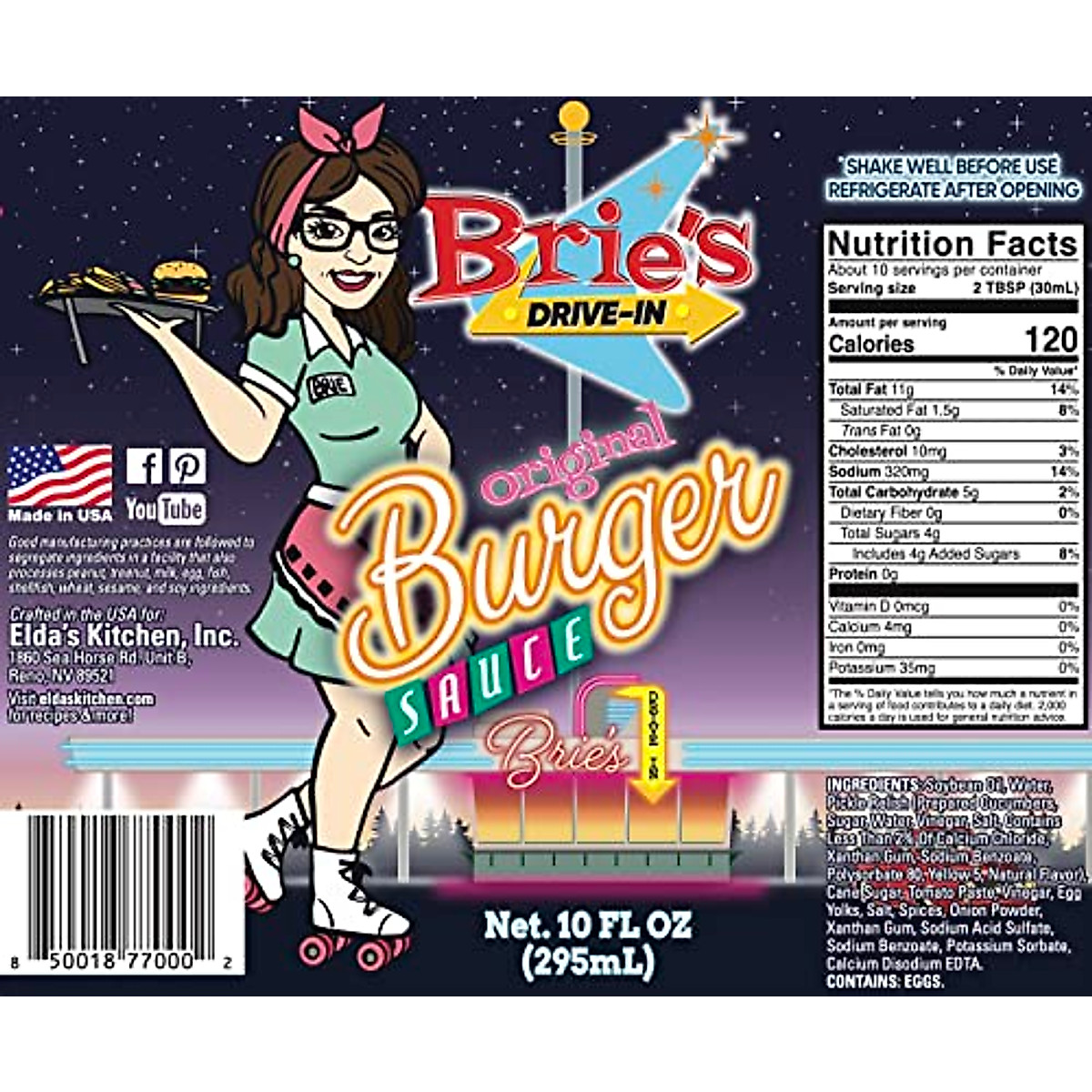 Brie's Drive-In Original Sauces (10oz) (Spicy Ketchup + Burger Secret Sauce)