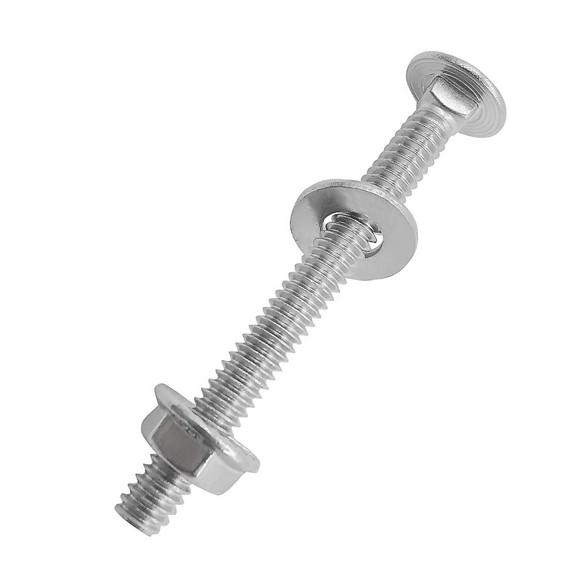 8 Sets Universal Headboard or Footboard Hardware Nuts and Bolts 4 inches and 2 1/2" Long,for Furniture, Cots, Beds, Crib and Chairs Round Head Square Neck Bolt,Carriage Bolt