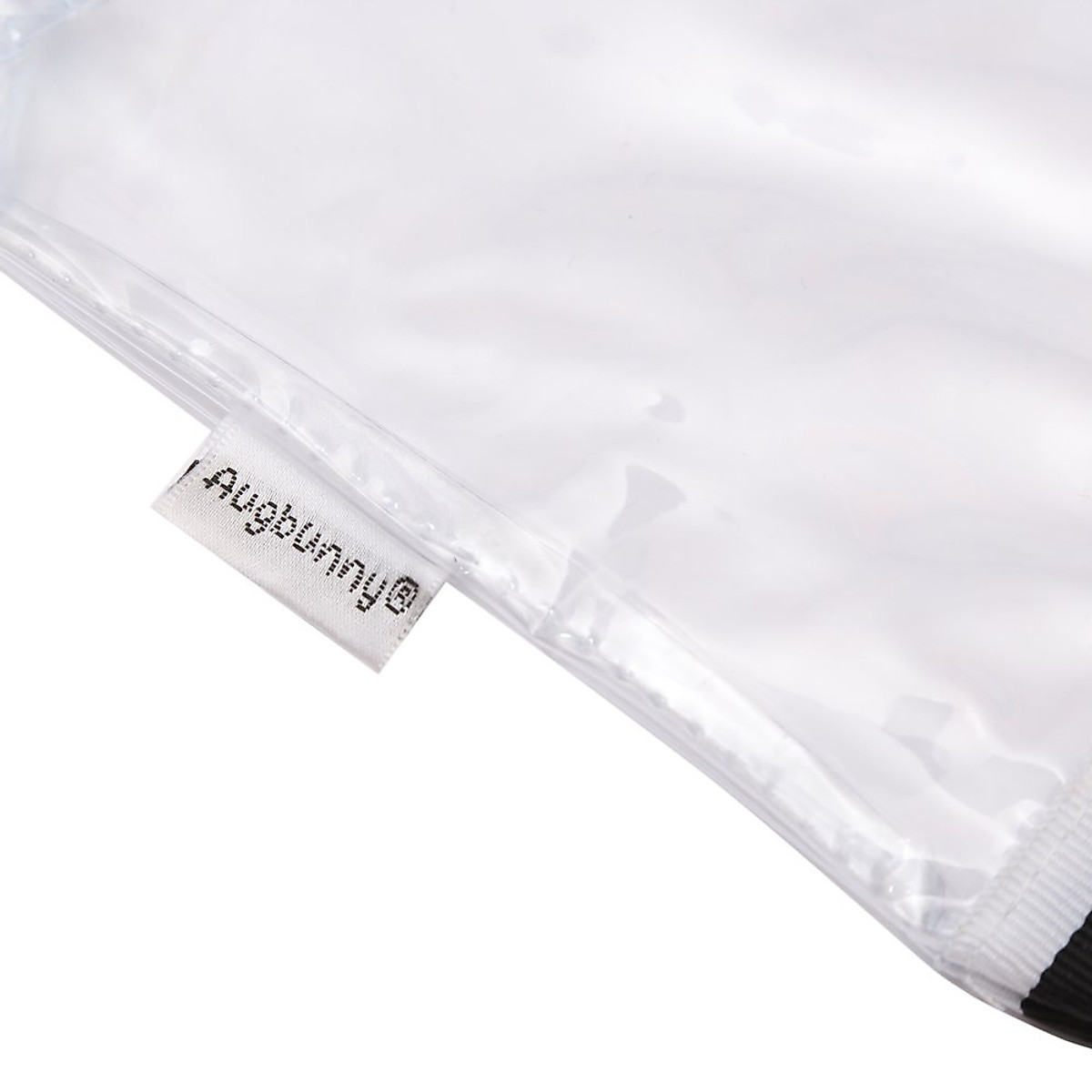 Augbunny Multi-purpose Waterproof Clear Vinyl Zippered Toiletry Cosmetics Makeup Pouch With French Tape 4-pack