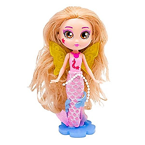 Bright Fairy Friends BFF Mermaid Doll with Color Change Wings, 4 Surprise Mermaid Accessories, Motion Activated Light up Jar, Ideal Nightlight for Kids, Gifts for Kids 3 Years and Older