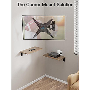 PERLESMITH Full Motion TV Wall Mount for 26-55 Inch TVs with Articulating Arms Swivels Tilt Extension - Wall Mount TV Brackets VESA 400x400 Fits LED LCD OLED 4K TVs Up to 70 lbs