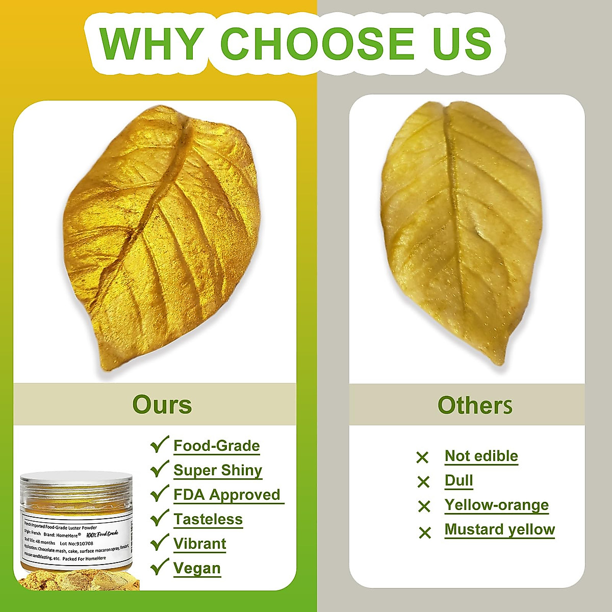 HomeHere Luster Powder Dust Edible Cake Dust, 7g