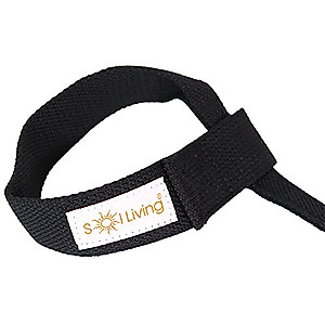 Sol Living Carry Straps Black Cotton Yoga Mat Sling Adjustable Carrying Strap Fitness Exercise Strap