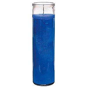 Prayer Candles - Red Yellow Blue White Wax Candle (4 Pack) Great for Sanctuary, Vigils Blessings and Prayers - Unscented Glass Jars Candle Set - Jar Candles - Bulk Colors Spiritual Religious Church