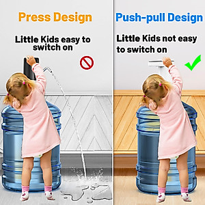 Water Dispenser for 5 Gallon Bottle, Water Dispenser, Electric Water Pump for 5 Gallon Bottle, Rechargeable Water Pump for 5 Gallon Jug, Portable Water Dispenser, Panda-White