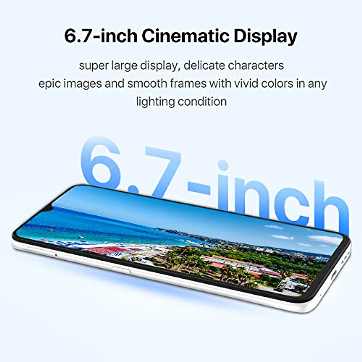 Unlocked Cell Phone, 128GB, NFC, Fingerprint Reader, 6.7" HD Screen, UMIDIGI F3S Unlocked Android Phones, Dual 4G Volte, 48MP Camera, 5150mAh Battery, Android 11