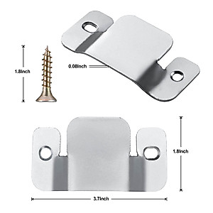 Mestream Sectional Couch Connectors, 3.7“ Heavy Duty Metal Interlocking Connector for Sectional Sofa, Furniture Connector Brackets, Couch Fastener, 4Pcs