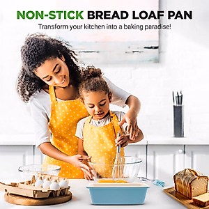 NutriChef 9-inch Ceramic Bread Loaf Pan, Non-Stick Coated Layer Surface, Great for Food Preparation, Serving, Pastry Dessert Baking