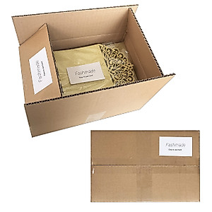 Fashmade 50Pcs Laser Cut Wedding Invitation With Glitter Envelopes And Ribbons Blank Personalized Card Invitaciones Para quinceañera Birthday Baby Shower Christmas Party Bridal Shower (Gold)