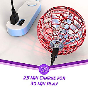 ATHLERIA Pro Hand Operated Drone with Magic Controller for Kids Adults - Hand Controlled Helicopter Flying Ball with 360° Rotating and RGB Lights - Mini Drone Interactive Toys Indoor Outdoor