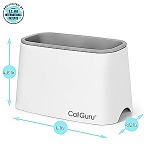 CatGuru Premium Cat Litter Scoop Holder, Scooper Caddy, Scoop Stand Pairs with Any Cat Litter Box and Fits Most Cat Litter Scoops (White)