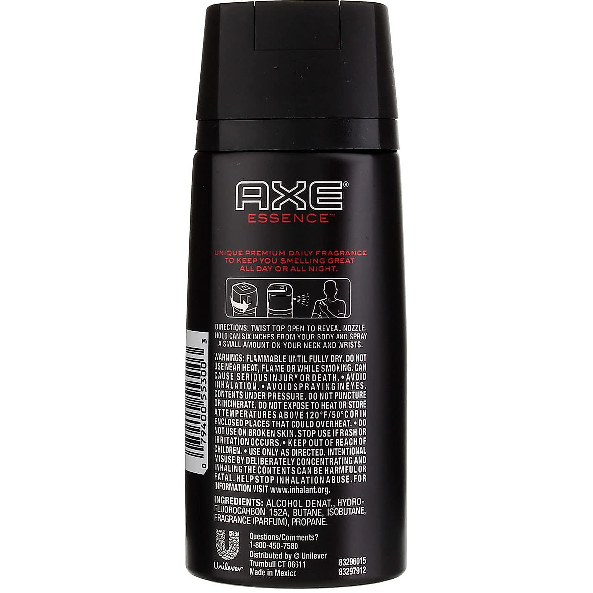 AXE Body Spray for Men, Essence, 4 oz (Pack of 6), Packaging May Vary