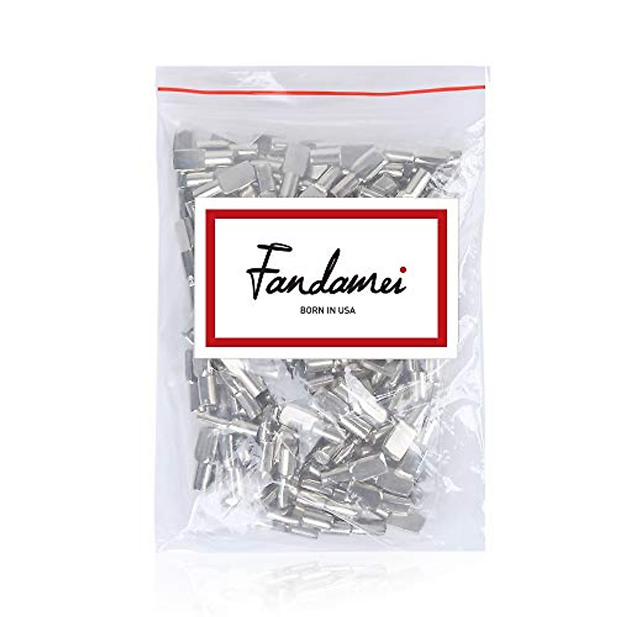 FANDAMEI Metal Nickel Shelf Pins Spoon Shaped Cabinet Support Pegs Holder (200 Packs, 5mm)
