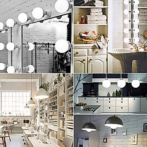 hansang G25 LED Vanity Light Bulb 5W (60W Incandescent Equivalent) 2700K Soft White,Decorative Globe Light Bulbs,E26 Base,500LM Perfect for Bathroom/Vanity Makeup Mirror,Non-Dimmable,4 Pack