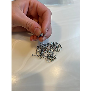 FIFTH CUE 4pc 6-Gem Flower 316L Surgical Steel Nose Screw Value Pack (18G)