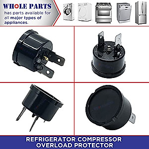 Whole Parts Refrigerator Compressor Overload Protector Part # 6750CL0001D - Replacement & Compatible With Some LG and Kenmore Refrigerators