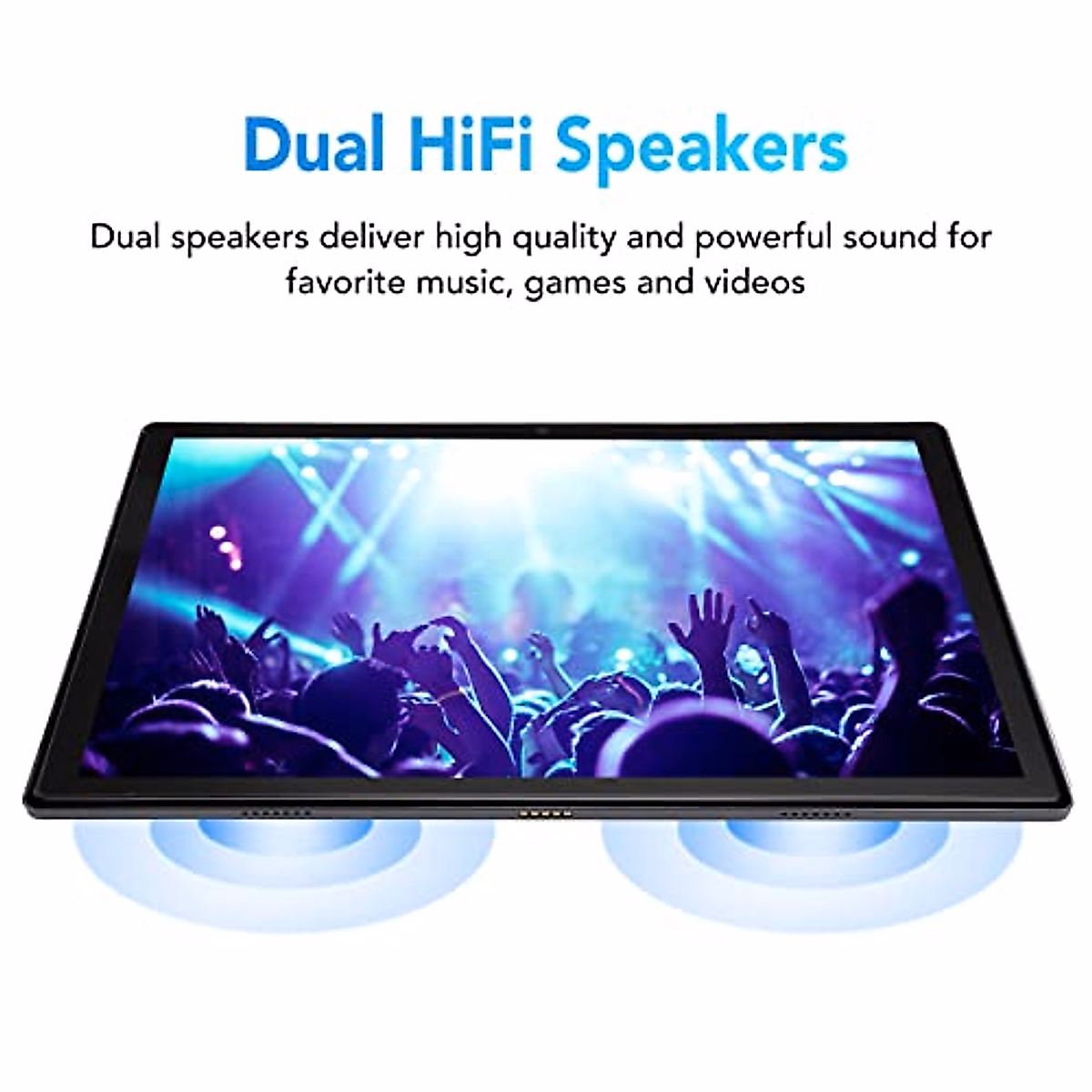 Honio 10.1 Inch Tablet, US Plug 100-240V 12GB RAM 256GB ROM Tablet PC 8MP Front 16MP Rear 12.0 (Iron Gray)