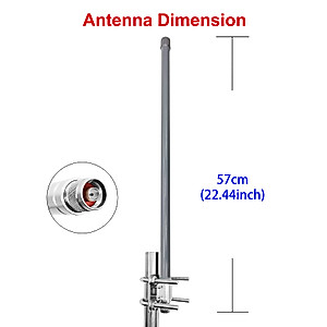 LoRa Gateway Antenna 915MHz 6dBi for RAK HNT Bobcat Helium Hotspot Miner + 10ft N-Female to SMA-Male Extension Cable
