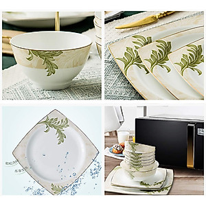 Stylish Dinner Plates,Ceramics Dinner Sets, Cereals Bowl & Soup Pot & Plate | 58 Pieces Bone China Dinnerware Set for Wedding Gifts and Family Gathering