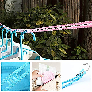 ORIJOYNA 3 Pack Clothesline - Portable Travel Laundry Drying Line with Adjustable Length Ideal for Indoor and Outdoor, Windproof Clothes Line - Perfect for Camping, Travel, and Home Use,16.4 Ft