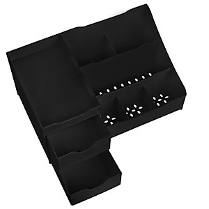 Mantello Bathroom Organizer Countertop- Make Up Organizers and Storage-, Makeup Organizer for Vanity- Black