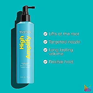 Matrix High Amplify Wonder Booster Root Lifter Spray | Provides Extreme Lift & Volume | For Fine Hair | Flexible Hold | Salon Hair Styling | Packaging May Vary | 8.5 Fl. Oz. | Vegan