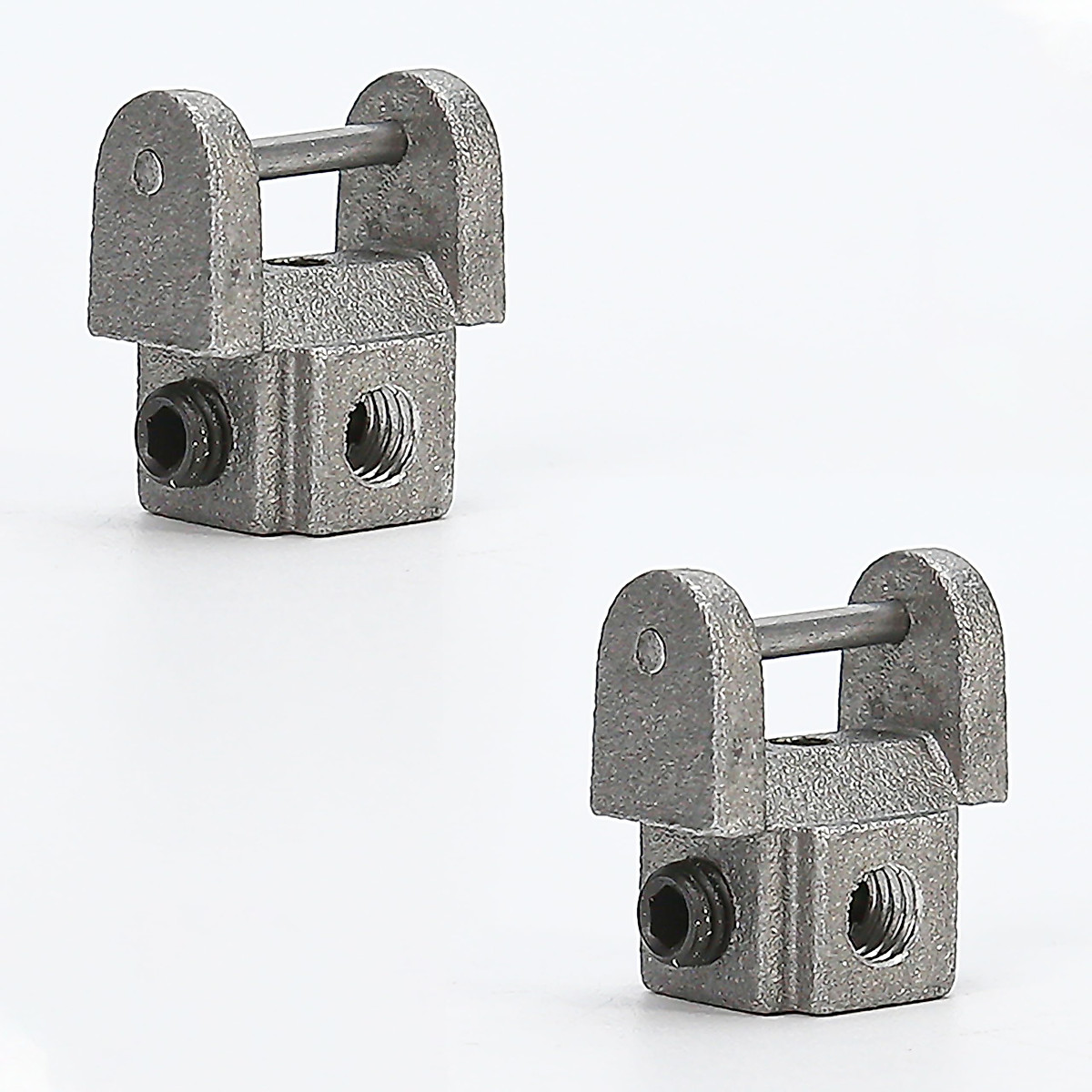 2Pcs Scroll Saw Blades Holders Conversion Kit, Universal Pin-Less Adapter Metal Upper/Lower Blade Clamp Holders Accessories Part, Suitable for Saw Blade Size 133 * 0.7 * 0.7 mm