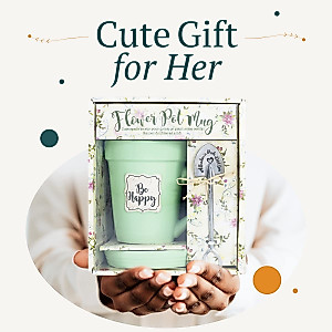 Divinity Boutique Green Flower Pot Mug - Be Happy