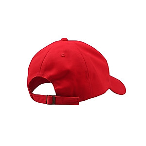 VELLOW Adjustable Baseball Cap Red Embroidered Cap Sun Hat Adult Kids Cosplay Hat