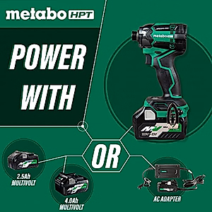 Metabo HPT 36V MultiVolt™ Cordless Triple Hammer BOLT Impact Driver Kit | 1/4-Inch Keyless | 5 Speed Modes | 3 LED Lights | Up to 1,903 in-lbs of Torque | IP56 Rated | Lifetime Tool Warranty | WH36DC