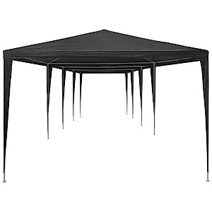 Party Tent,Outdoor Gazebo, Hardtop Gazebo,Backyard Gazebo,Garden Gazebo,Camping Gazebo,UV and Water Resistan,for Parties,Wedding,Outdoor Events,BBQ,9.8'x39.4' PE Anthracite