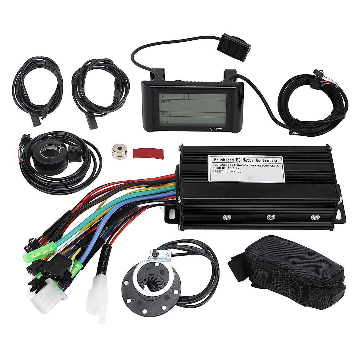 RiToEasysports Electric Scooter Conversion Kit, SW900 Panel 26A 3 Modes Controller Kit for 500W 750W Motor