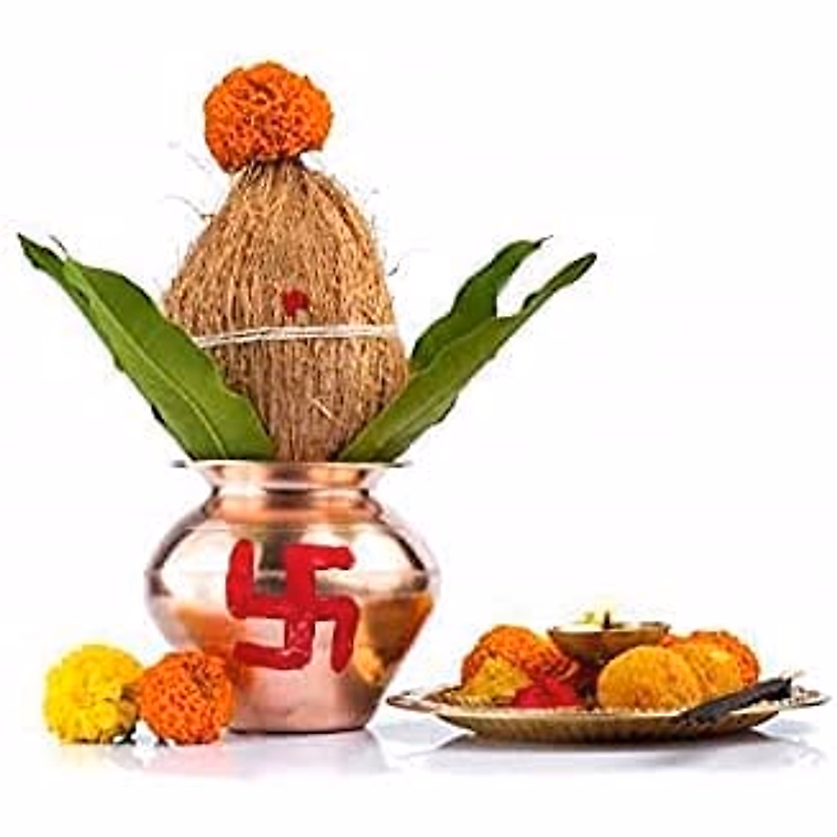 Copper Kalash Lota Pot, Puja Wedding Purpose Temple, Home and Perfect for gift.Capacity 500 ML,100% Pure Copper Vessel Lota Kalash, (Size in inches 4 x 4.2 x 4)1 Pc