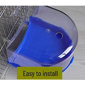 Bird Bath Cage, Cleaning Pet Supplies Bird Bathtub with Hanging Hooks Come with Free Water Injector for Parrots Spacious Parakeets Portable Shower for Most Birdcage Random Color (S for Square cage)