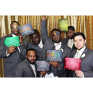 Vibrant Plastic Photo Booth Prop Signs - Sweet Sixteen Mix - Set of 2 Colorful Signs for a Sweet 16th Birthday Party