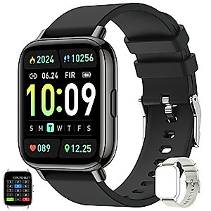 Smart Watch for Men Women Fitness: (Make/Answer Call) Bluetooth Smartwatch for Android Phone iPhone Waterproof Run Sport Digital Watches Blood Pressure Heart Rate Monitor Step Counter Sleep Tracker