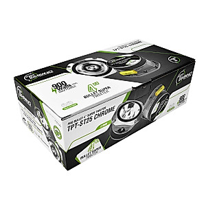 Timpano Super Tweeter 4 Inch TPT-ST25 Chrome, 8 Ohm, 900 Watts Max, 107 dB, 1.5 in Voice Coil, HIgh Sensitivity, Slim Profile Bullet Tweeters Speakers for Pro Audio (Pair)