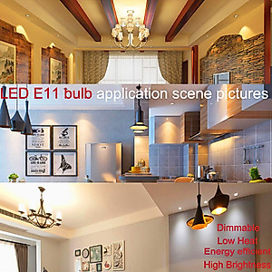 E11 LED Bulb Dimmable, 75W Halogen Bulb Replacement, LED E11 Mini Candelabra Base, Replaces T3/T4 JD E11, 360 Degree Beam Angle, AC110V-130V, for Indoor Decorative Lighting (Warm White 4-Pack)