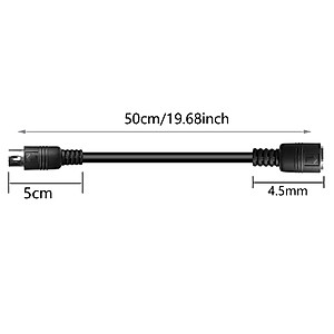 PNGKNYOCN MIDI Extension Cable DIN 5 Pin Male to Female Audio Adapter Cable for MIDI Keyboard Synthesizer, Organ, Electric Piano, MIDI Guitar(50 cm)