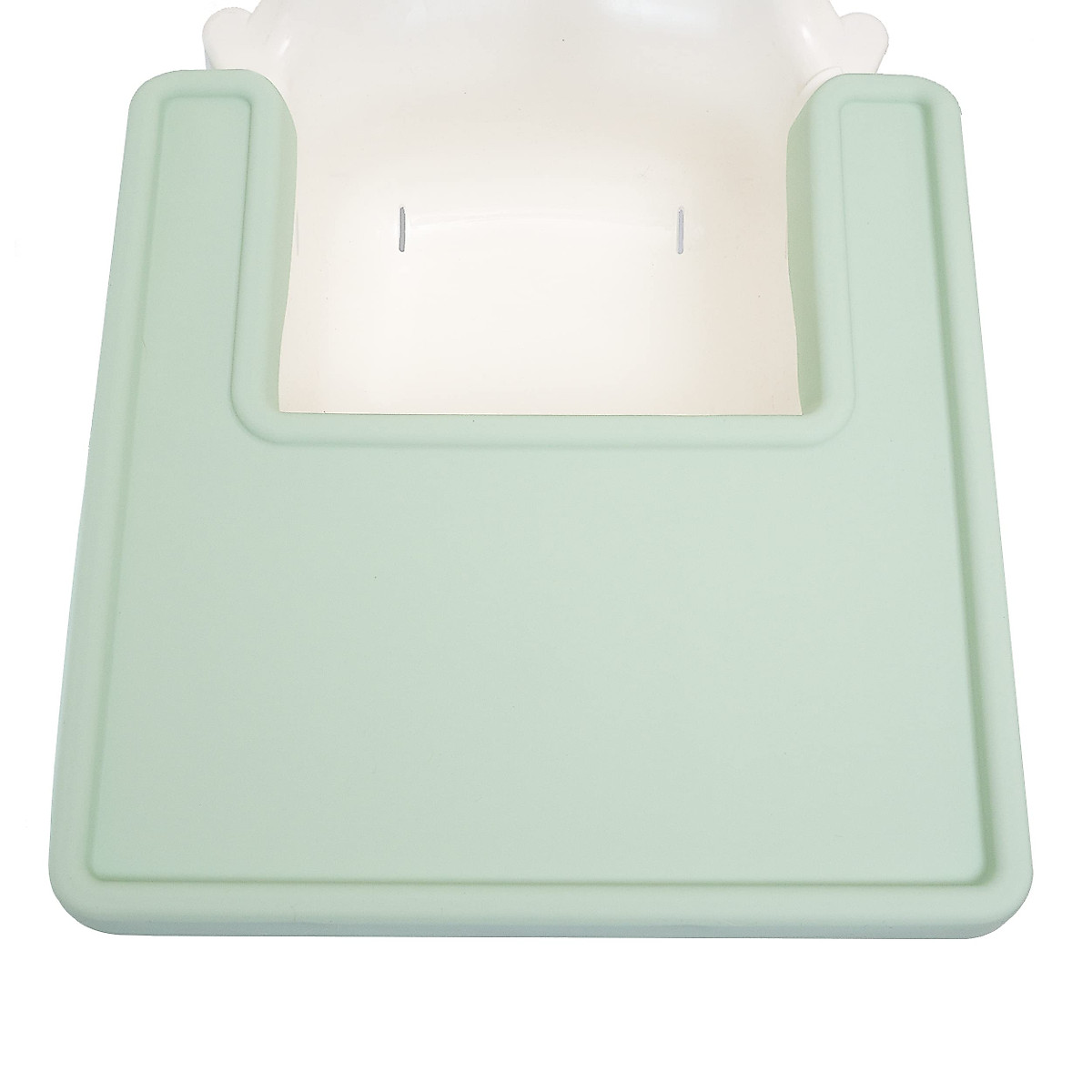 Silicone Full Cover Placemat for IKEA Antilop High Chair, BPA Free, Dishwasher Safe, ezpz Baby Led Weaning Plate, Baby Finger Food