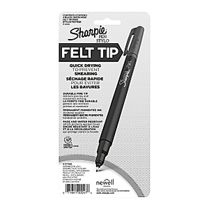 SHARPIE Felt Tip Pens, Fine Point (0.4mm), Black, 4 Count